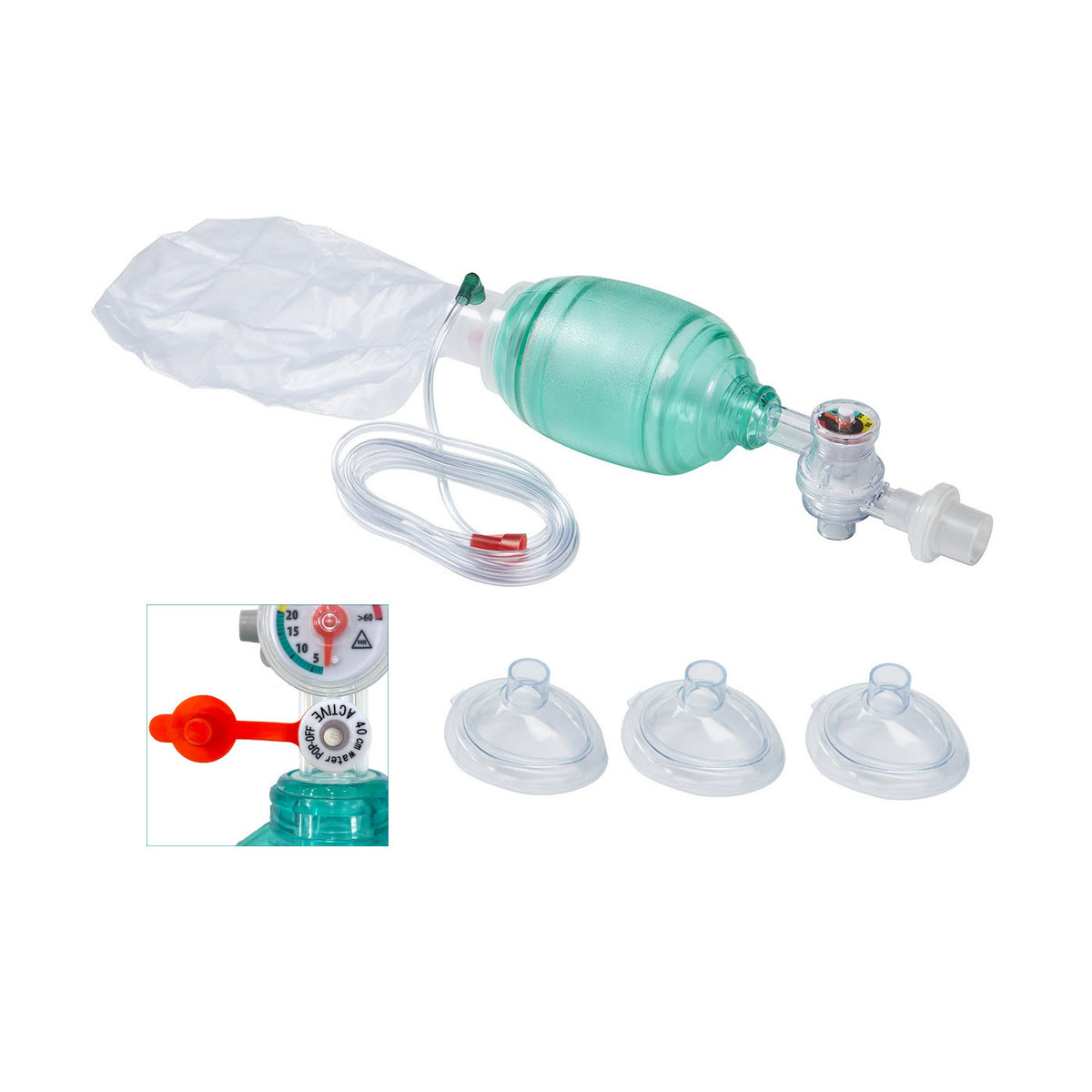 AirFlow™ Manual Resuscitator BVMs with Integrated Pressure Manometer ...